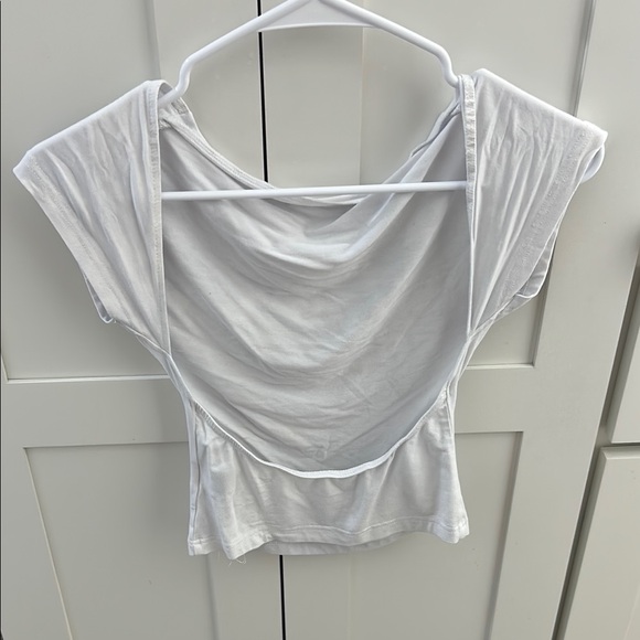 Tops | Elegant White Backless Womens Top | Poshmark